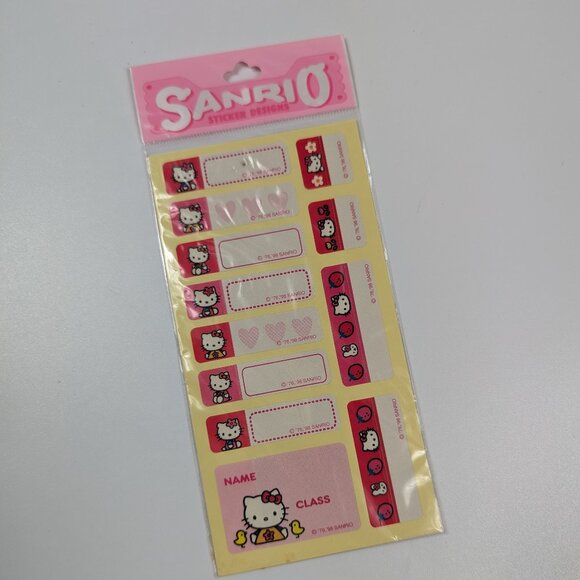 Sanrio | Other | Vintage Rare 998 Sanrio Hello Kitty Sticker Name ...